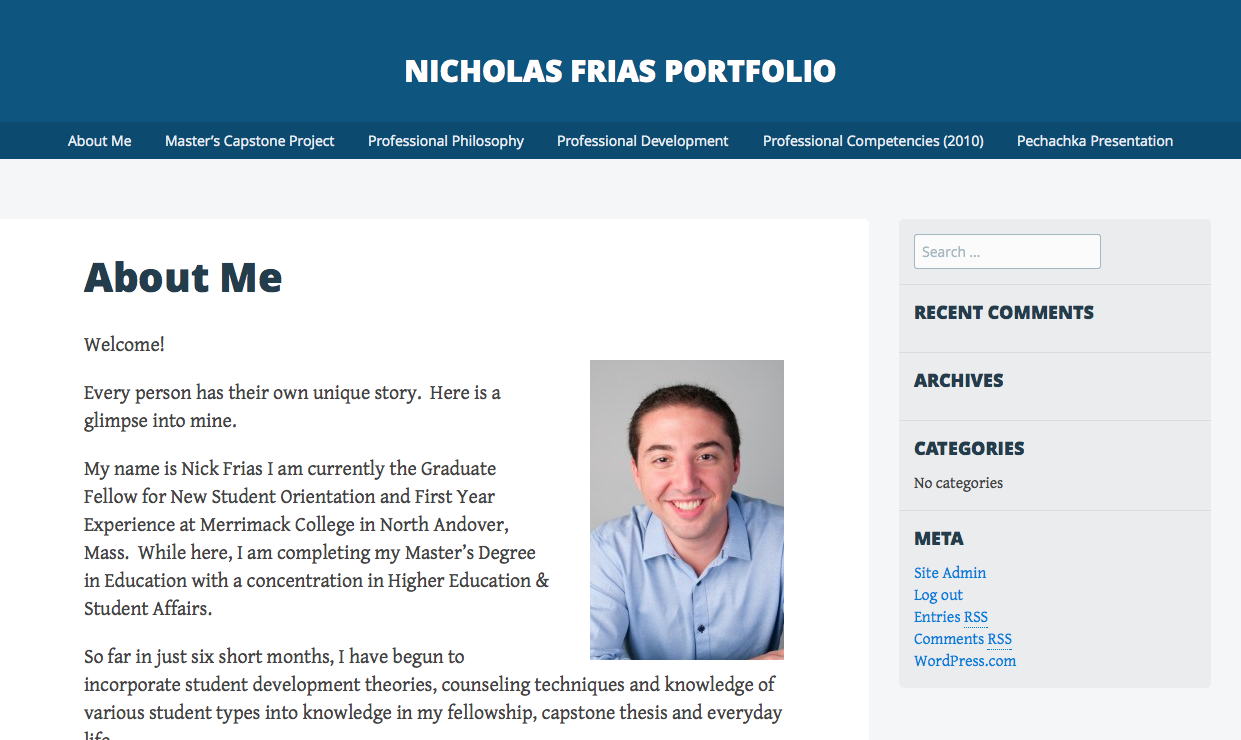 Examples of #SAgrad Online Professional Portfolios – Pb