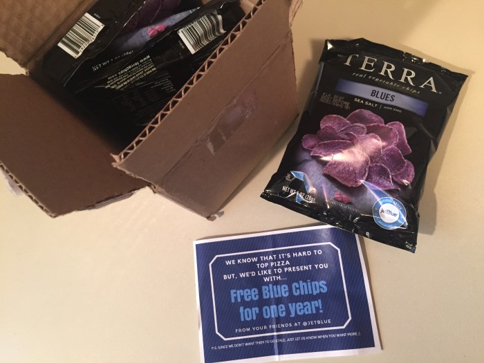 The Time JetBlue Gave Me Free Terra Blue Potato Chips For a Year – Pb
